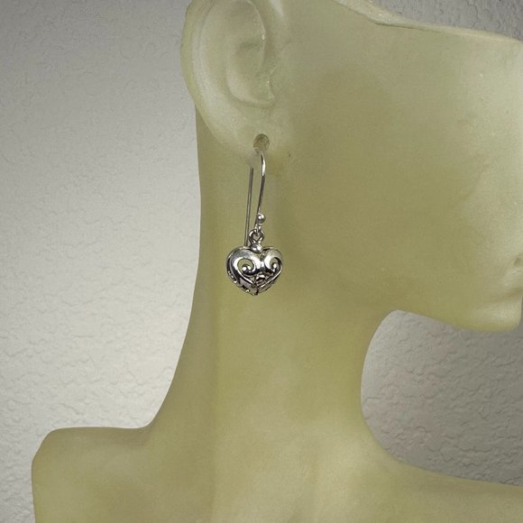 Independent | Jewelry | New Real Silver Dangling Filigree Heart ...